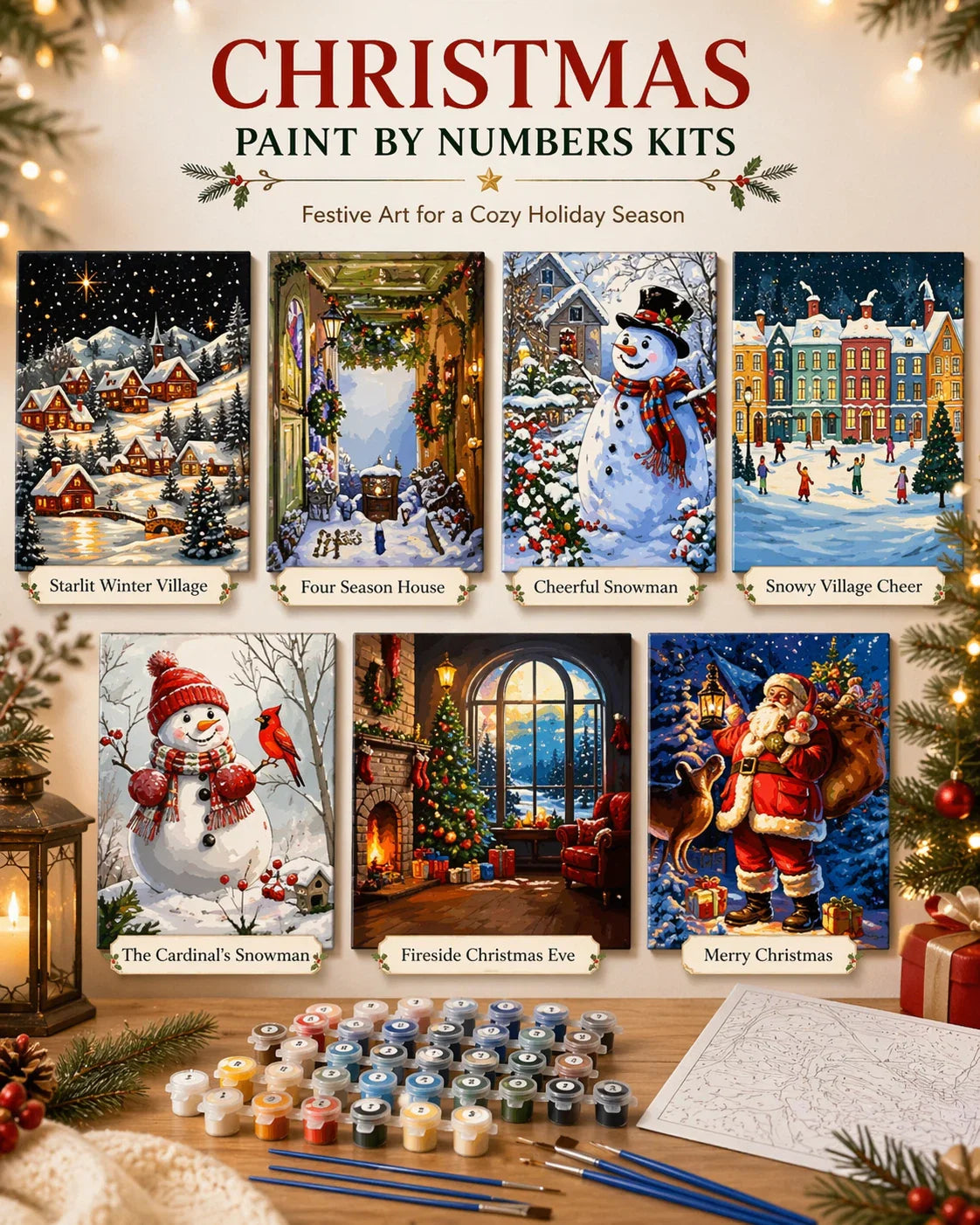 Best Christmas Paint by Numbers Kits | Holiday Gift Ideas – Crafty By ...