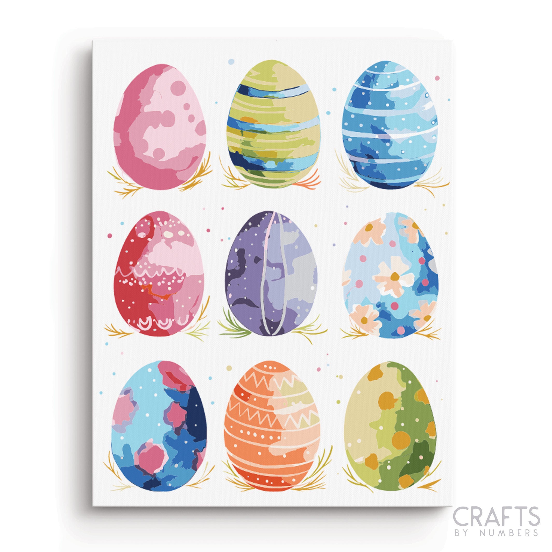 Easter Aquarelle - Watercolor Easter Eggs Paint by Numbers Kit | Crafty ...