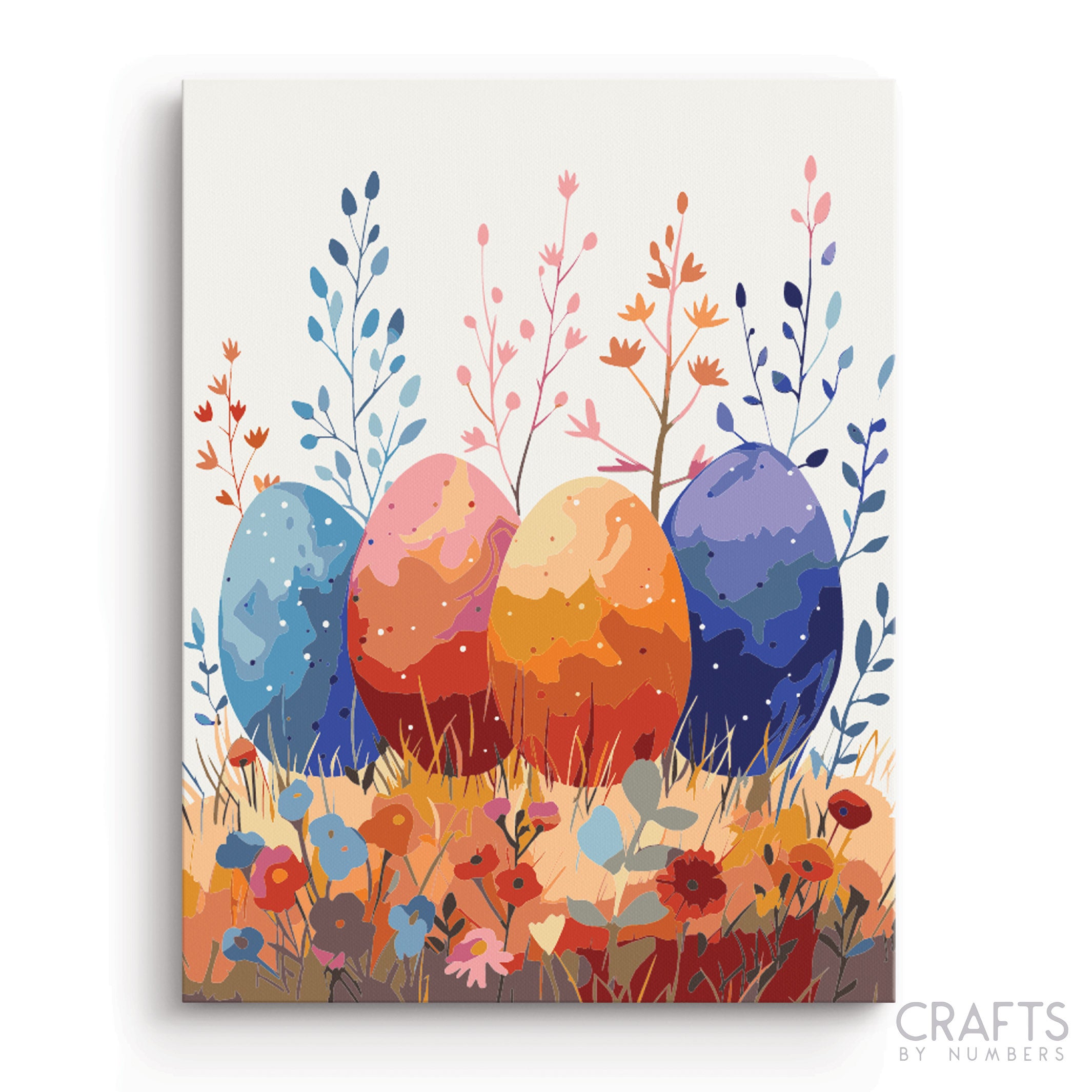 Eggs in Bloom - Vibrant Easter Paint by Numbers Kit | Crafty by Numbers ...