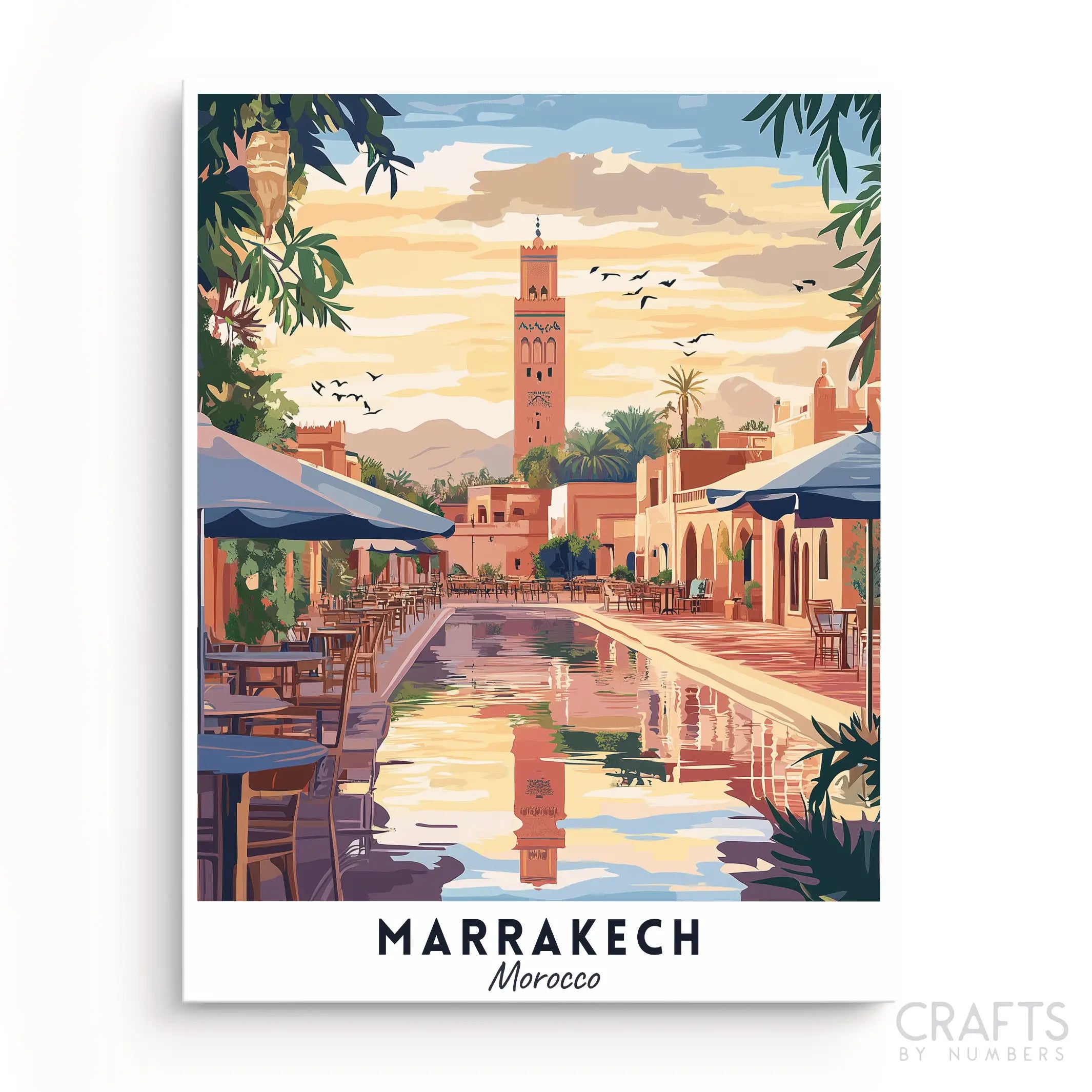 Marrakech - Travel Poster | Crafty by Numbers | Paint by Numbers ...