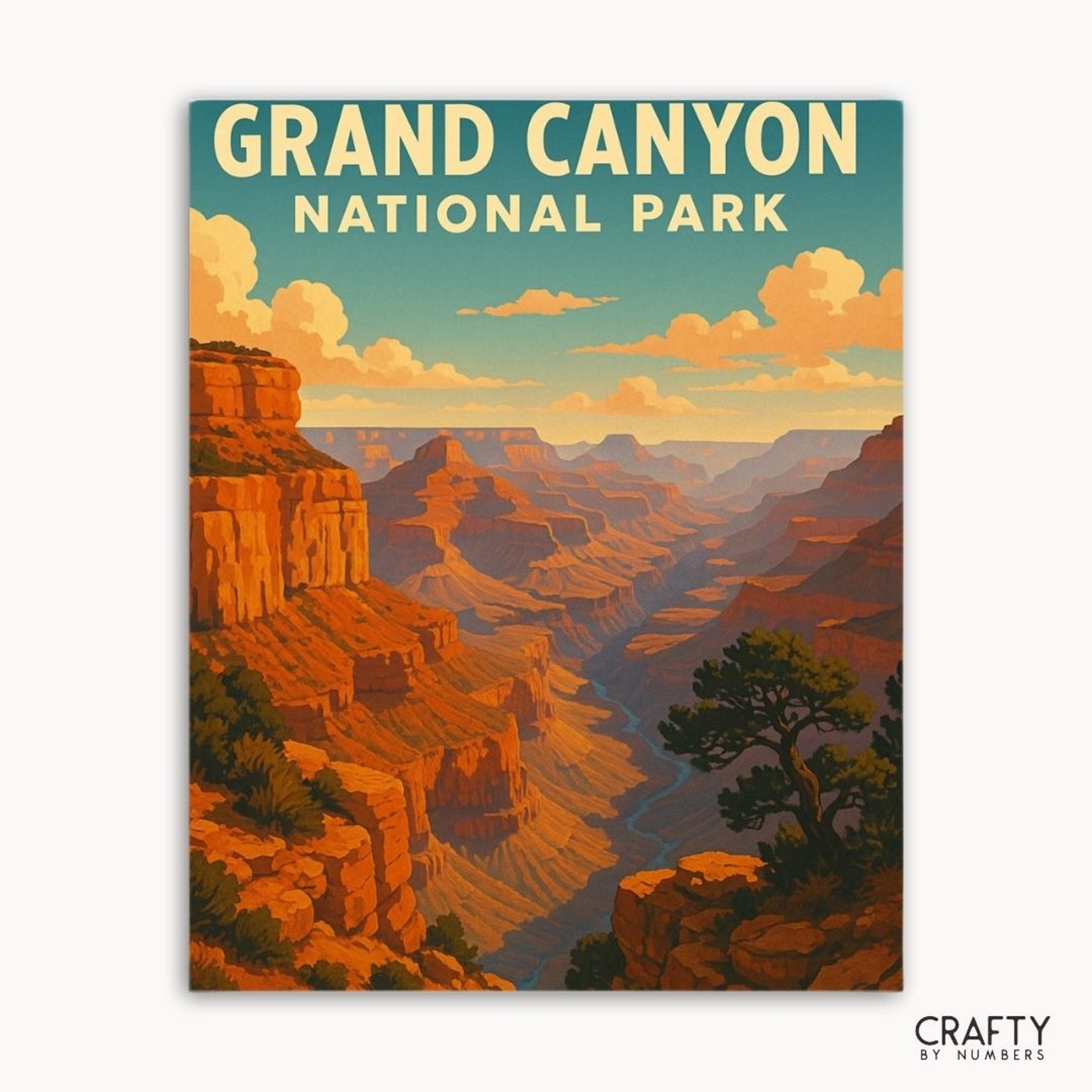 Grand Canyon Paint by Numbers | Canyon & River Landscape – Crafty By ...