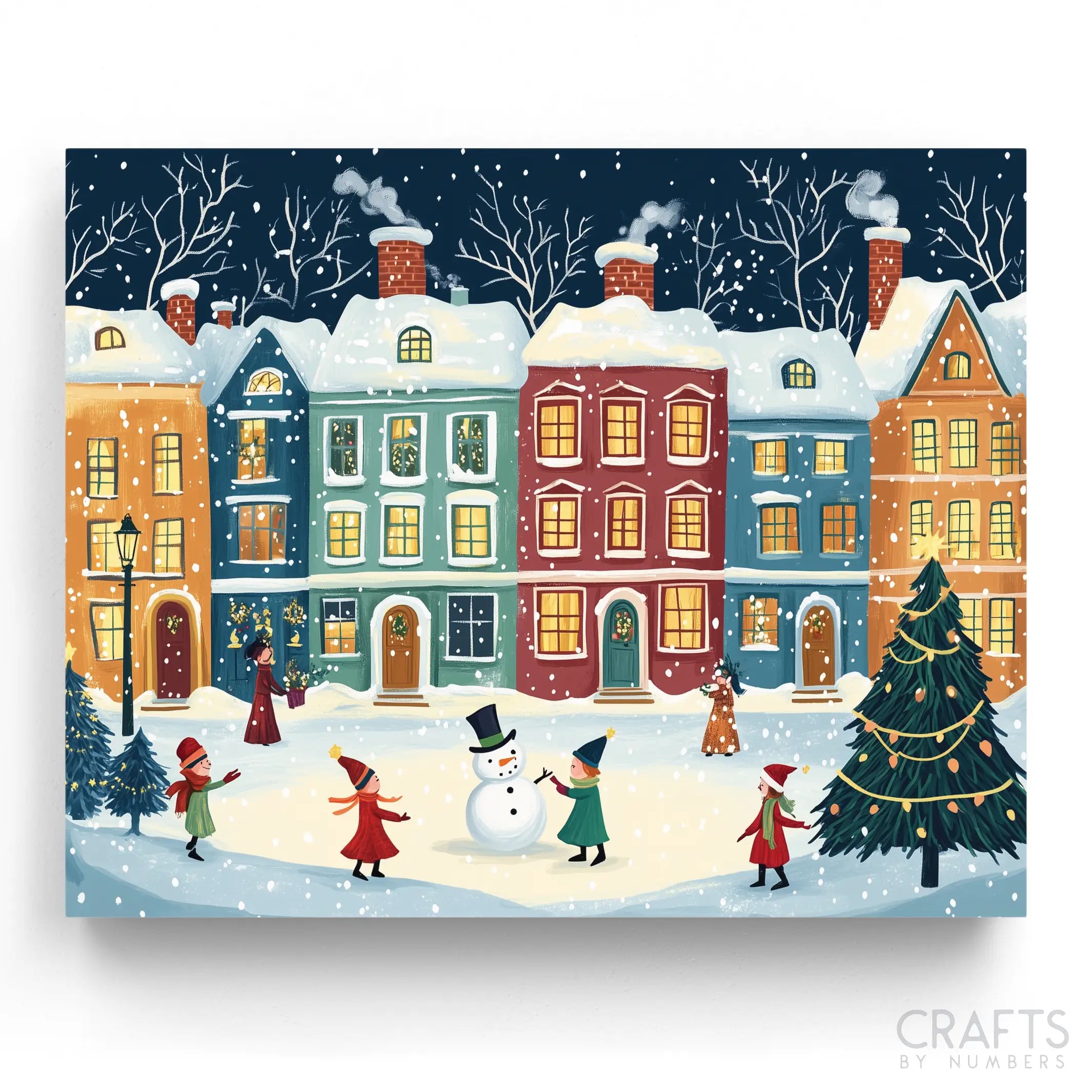 Snowy Village Cheer - Festive Winter Paint by Numbers Kit – Crafty By ...