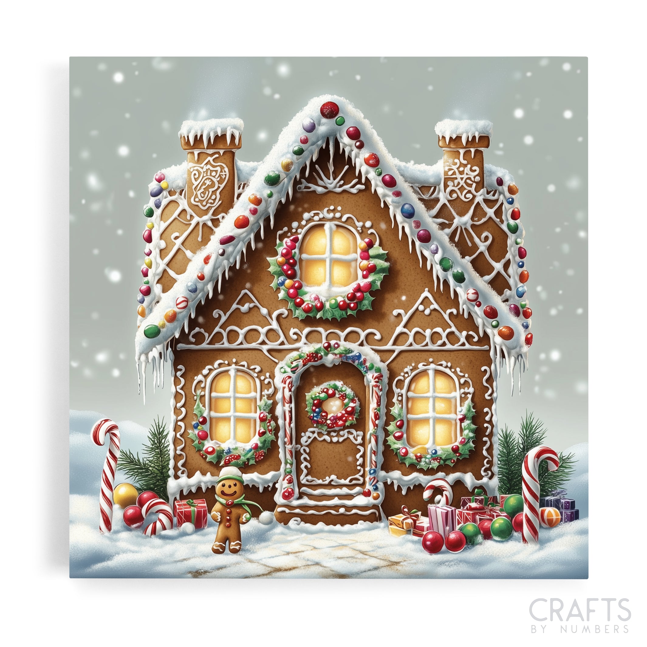 Gingerbread House - Festive Christmas Paint by Numbers Kit – Crafty By ...