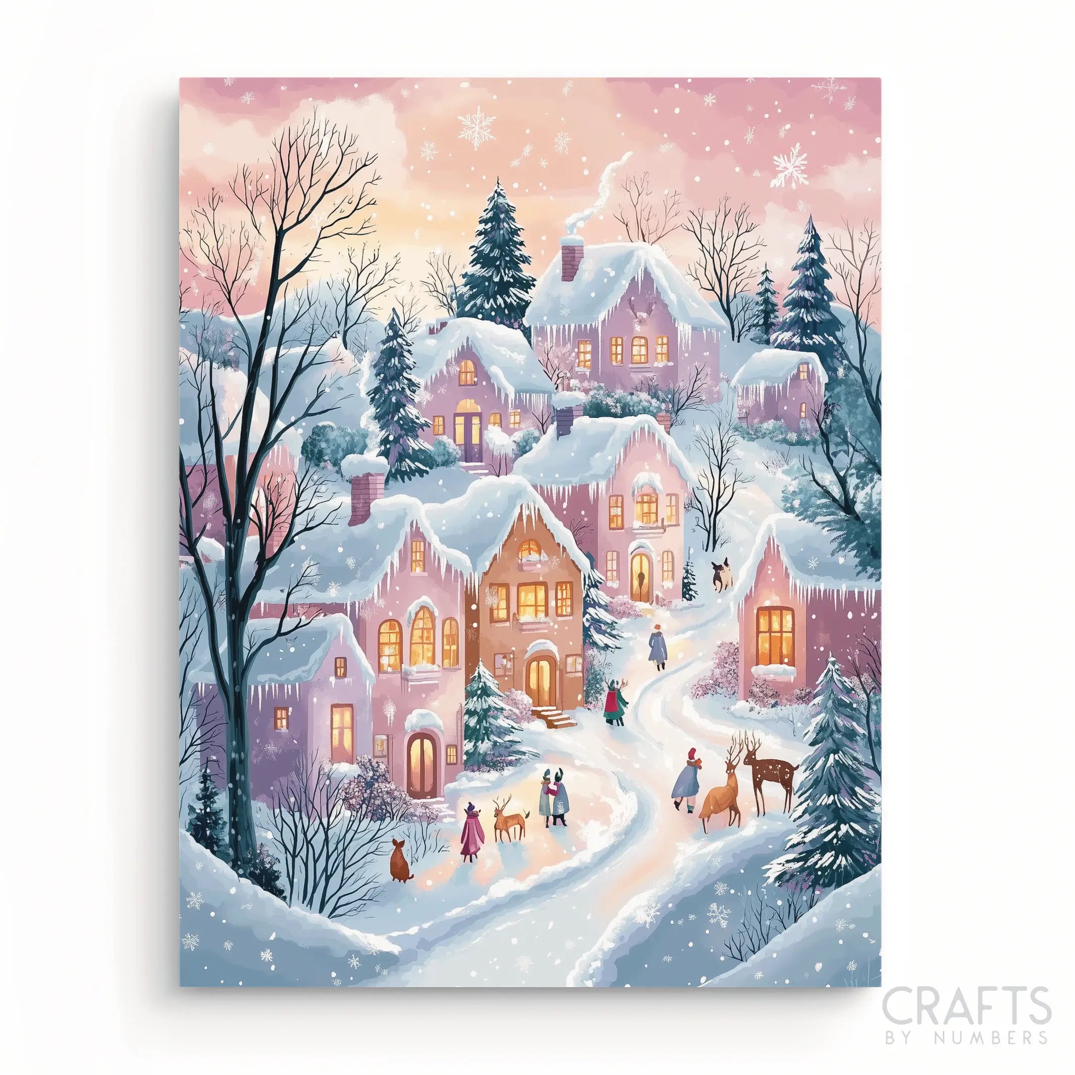 Whispers of Winter Village - Premium Christmas Paint by Numbers Kit ...