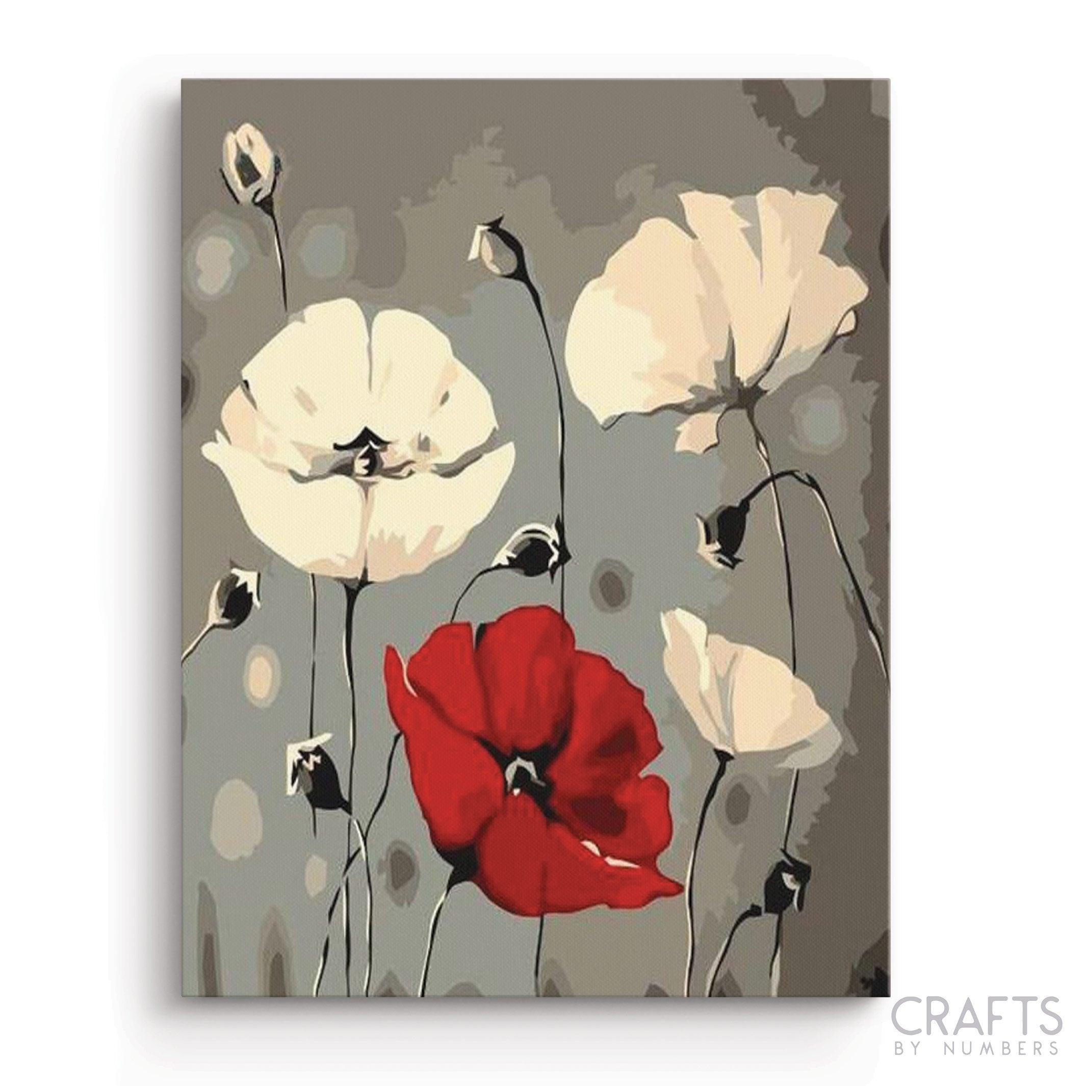 Abstract Flowers | Painting by Numbers | Crafty by Numbers – Crafty By ...