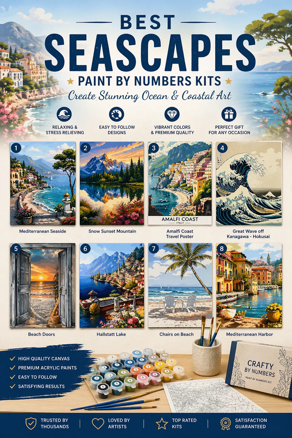 Best Seascapes Paint by Numbers Kits for Adults – Crafty By Numbers
