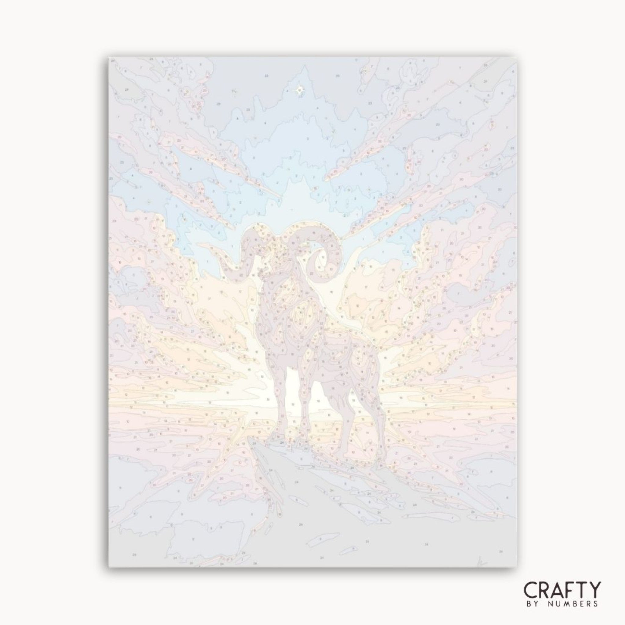 Aries Ram Paint by Numbers Kit – Aries Rising Horizon – Crafty By Numbers