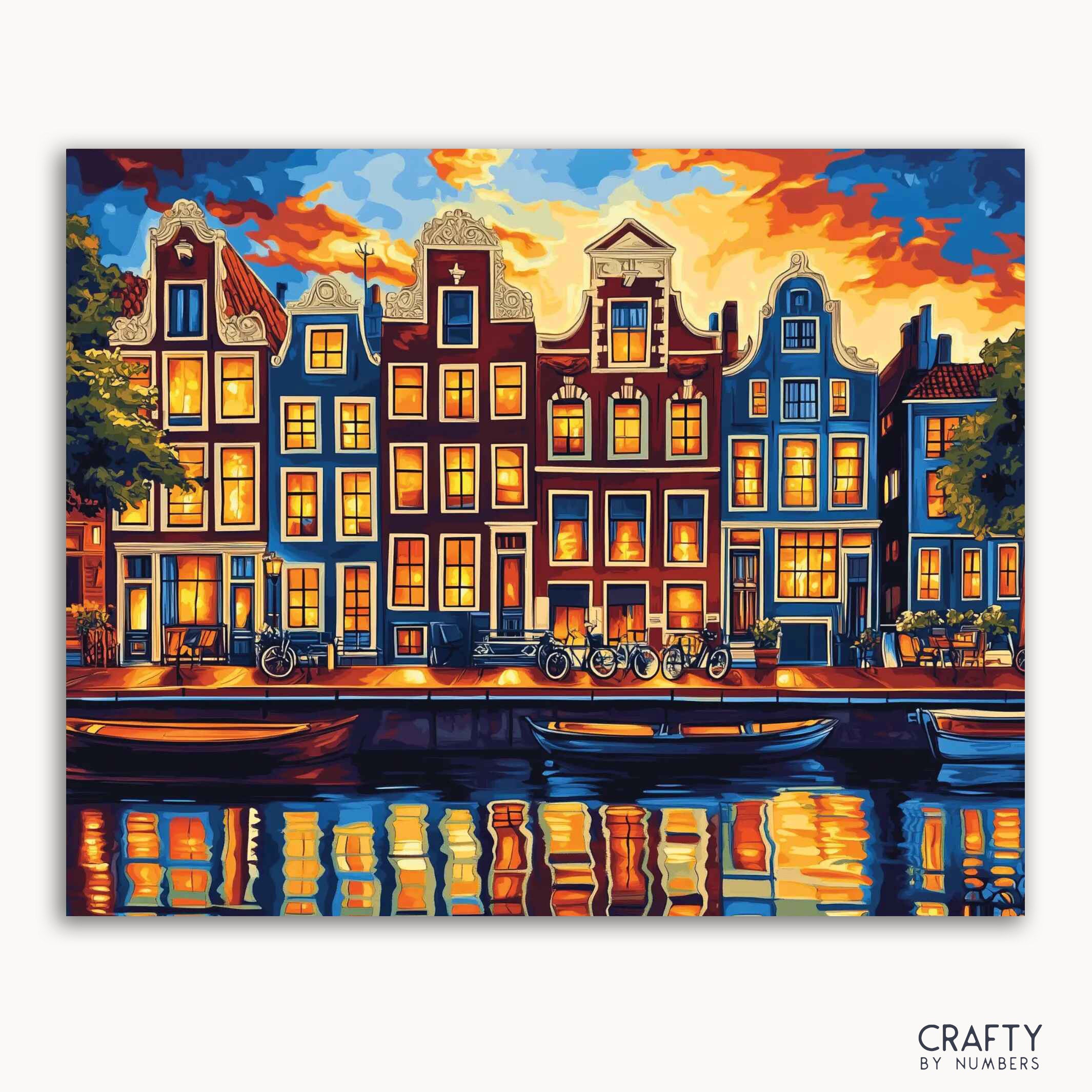 Lights of Amsterdam – Paint by Numbers Kit | Crafty by Numbers – Crafty ...