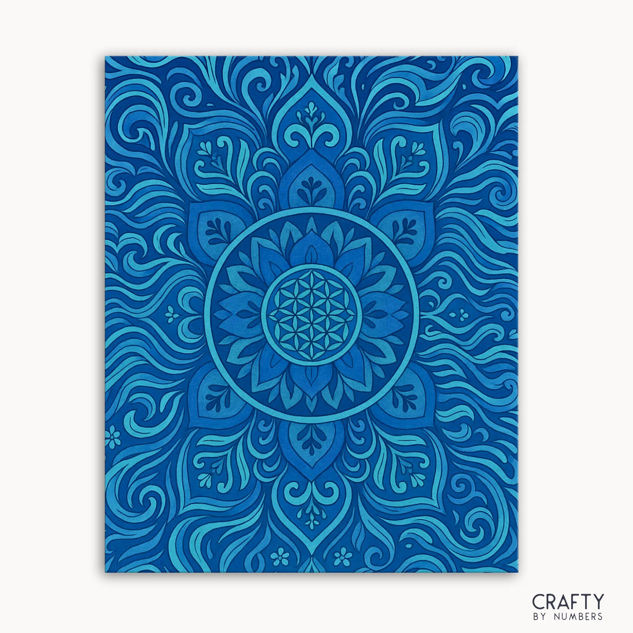Aqua Aura Mandala Paint by Numbers | Crafty by Numbers – Crafty By Numbers