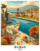Bilbao Paint by Numbers – Modern Architecture & Spanish Riverside Scene ...
