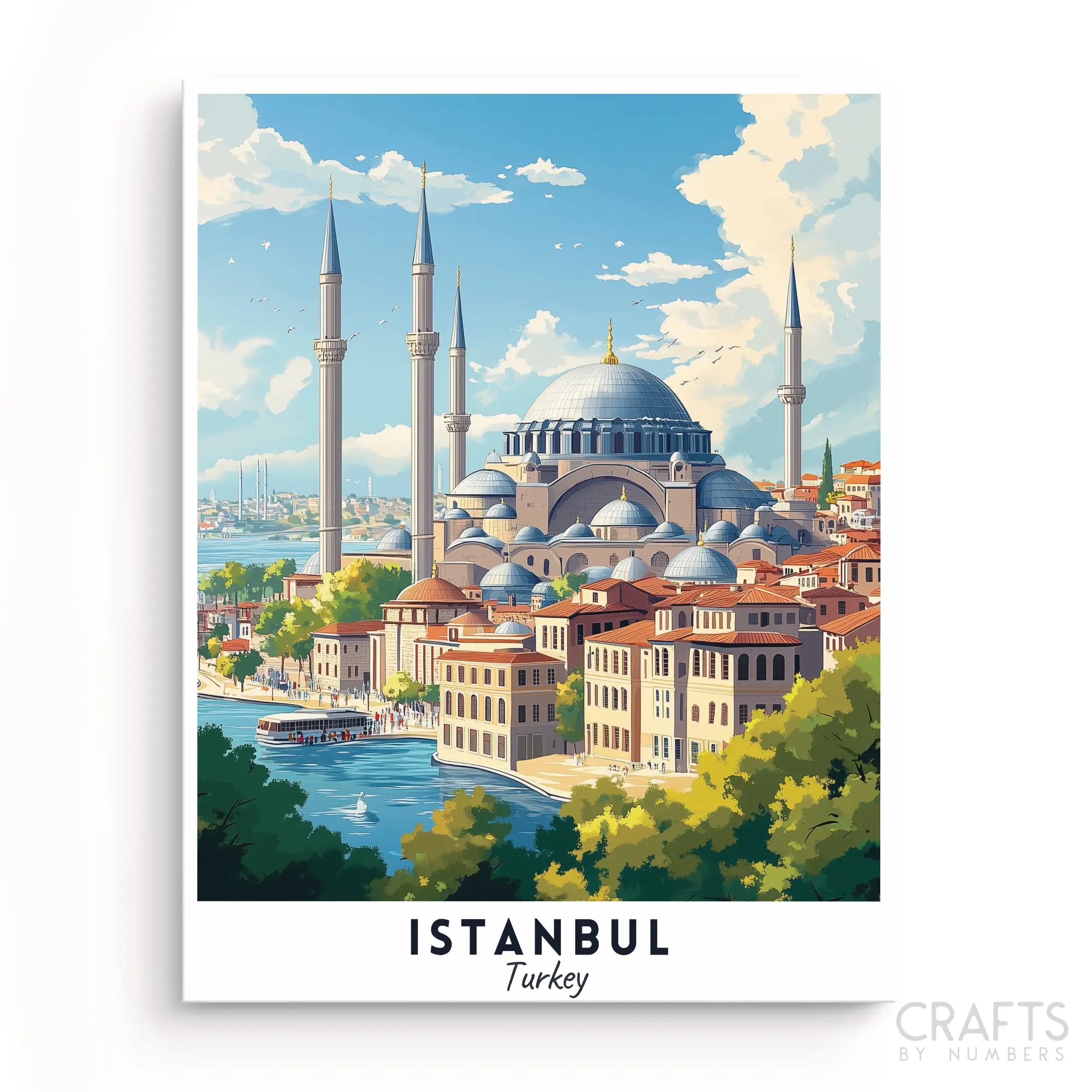 Istanbul - Travel Poster | Crafty by Numbers | Paint by Numbers ...