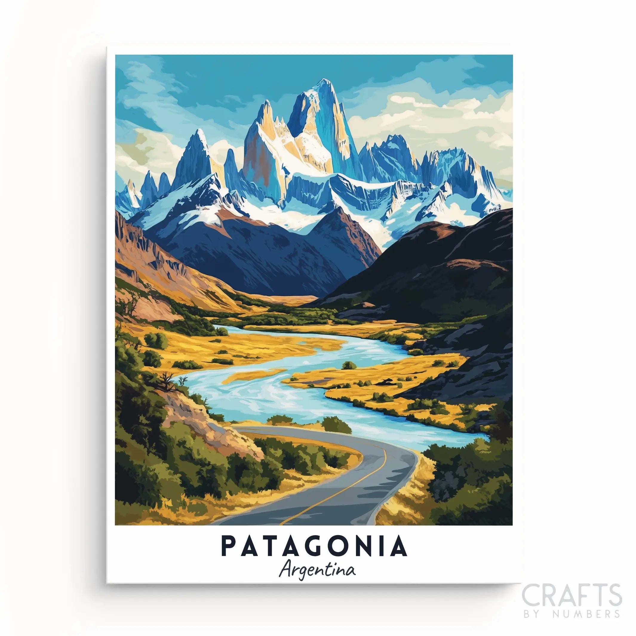 Patagonia - Travel Poster | Crafty by Numbers | Paint by Numbers ...