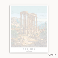 Baalbek Paint by Numbers – Ancient Roman Ruins of Lebanon – Crafty By ...