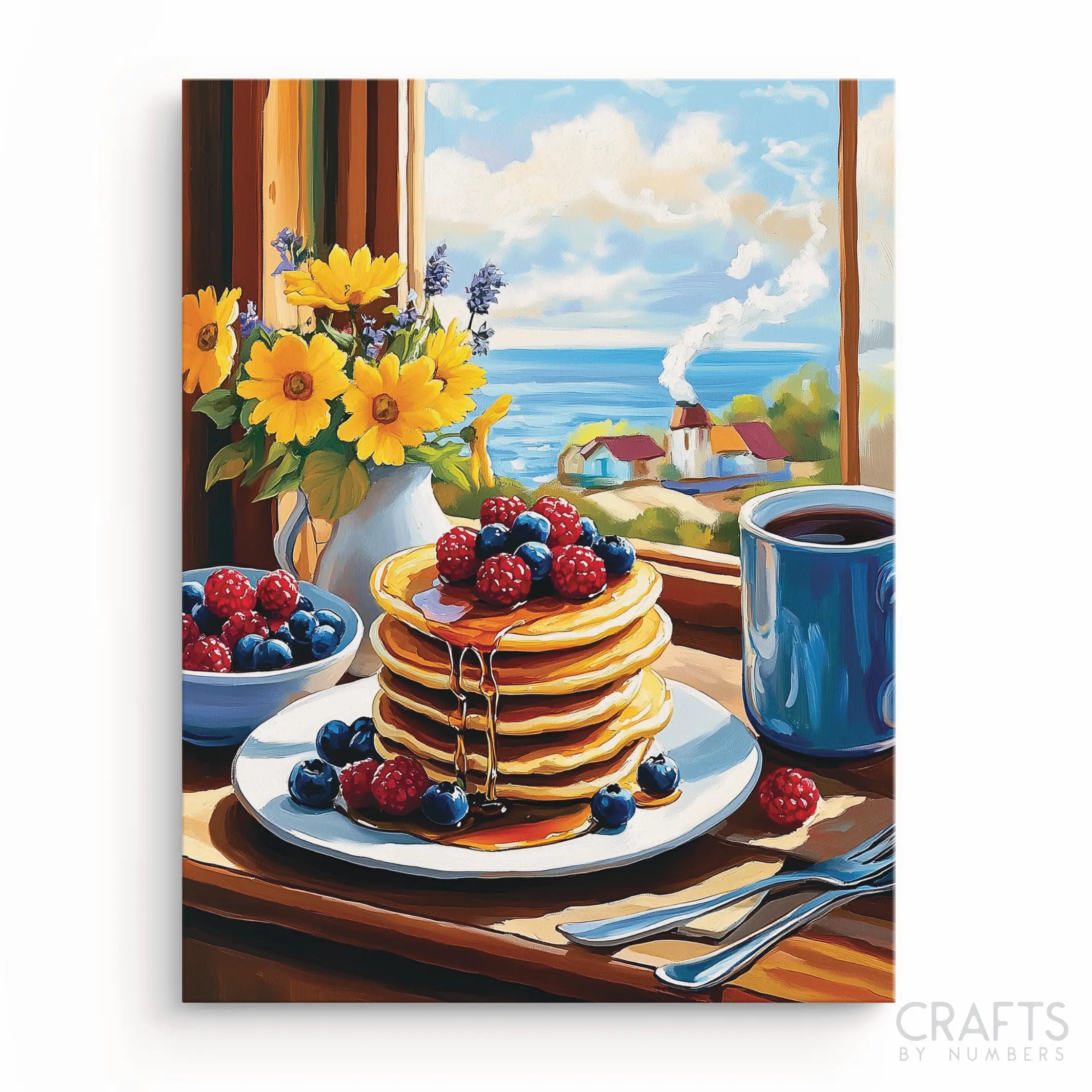 Seaside Morning – Cozy Coastal Breakfast Paint by Numbers | Crafty by ...