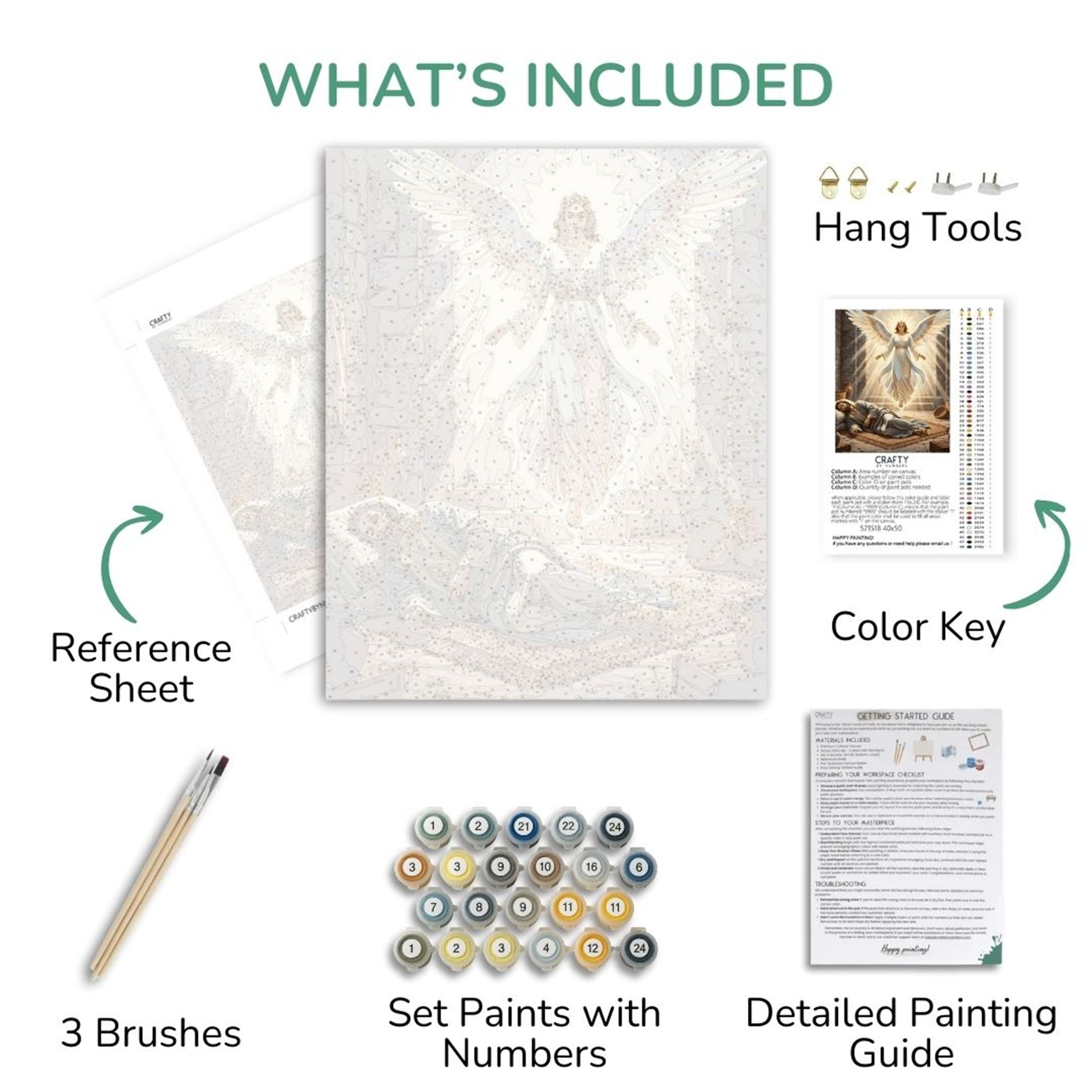 Light of the Angel – Paint by Numbers Spiritual Masterpiece – Crafty By ...