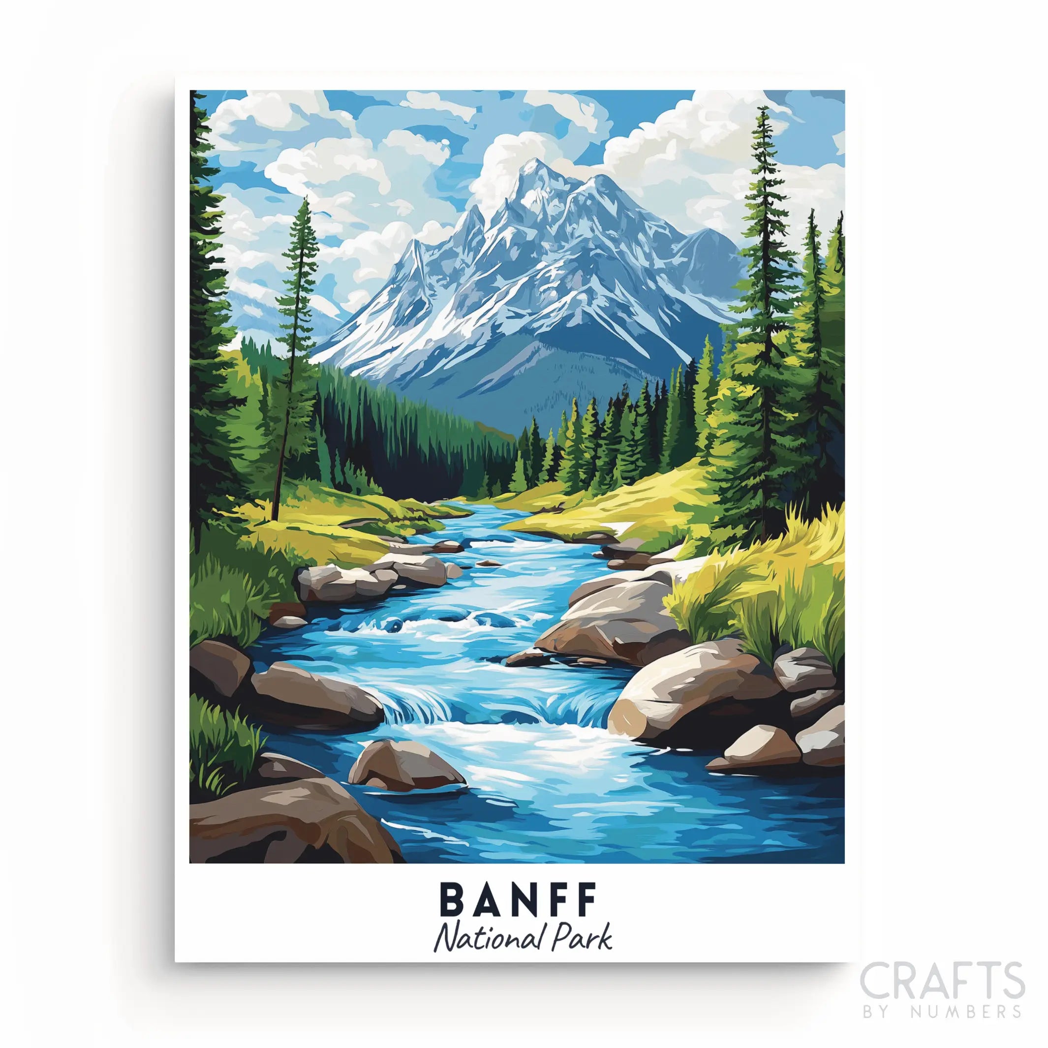 Banff - Travel Poster Paint by Numbers | Crafty by Numbers – Crafty By ...