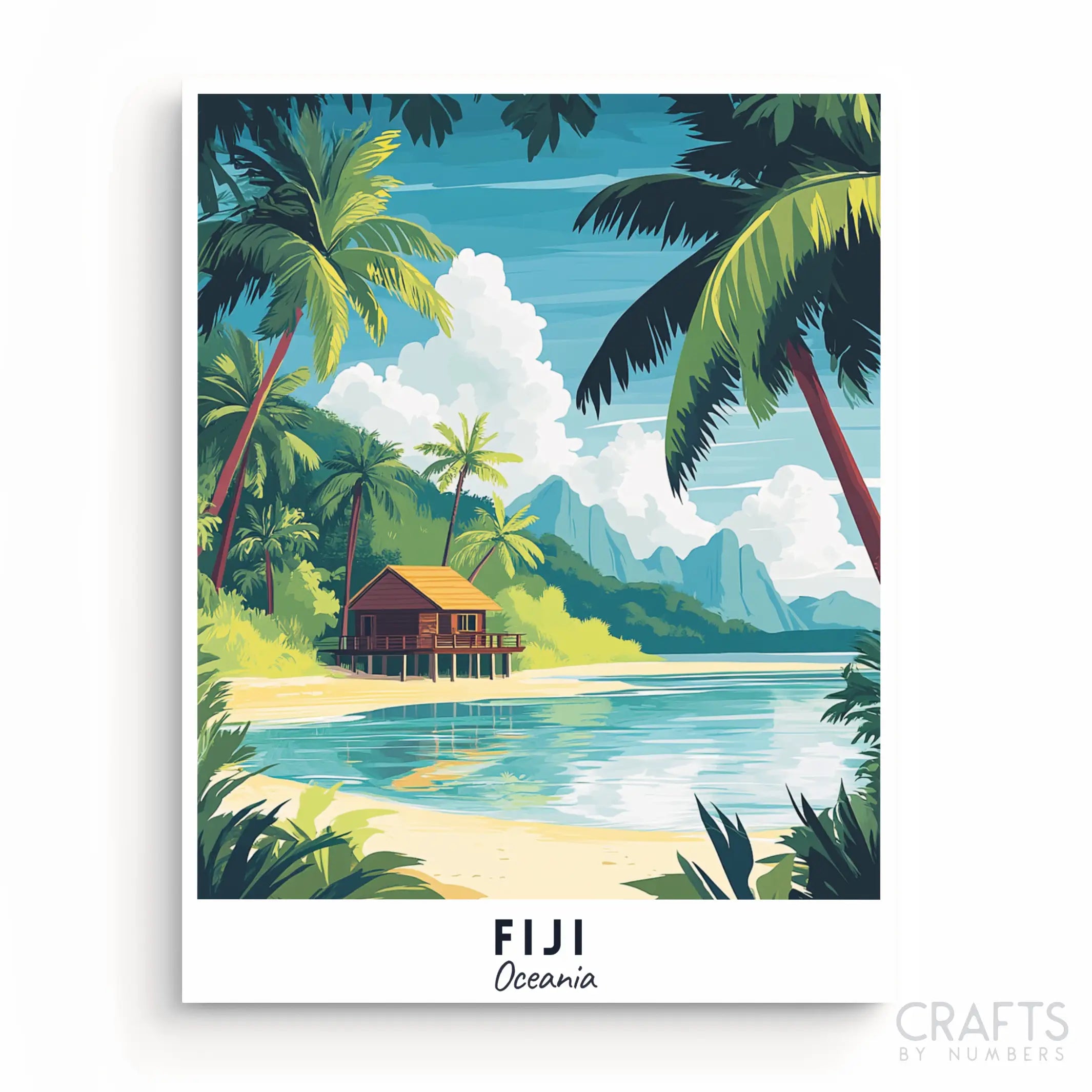 Fiji - Travel Poster Paint by Numbers | Crafty by Numbers – Crafty By ...