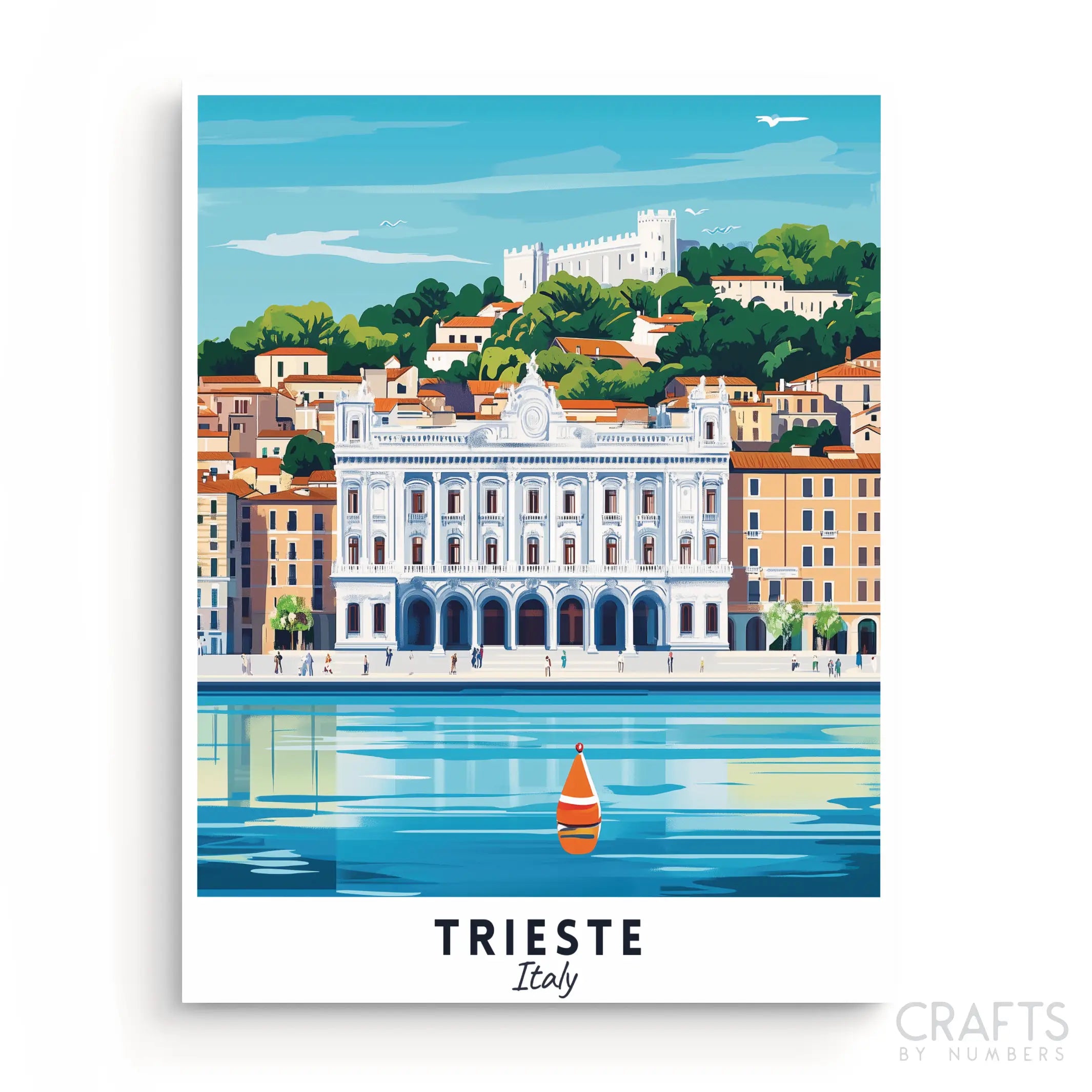 Trieste - Travel Poster Paint by Numbers | Crafty by Numbers – Crafty ...