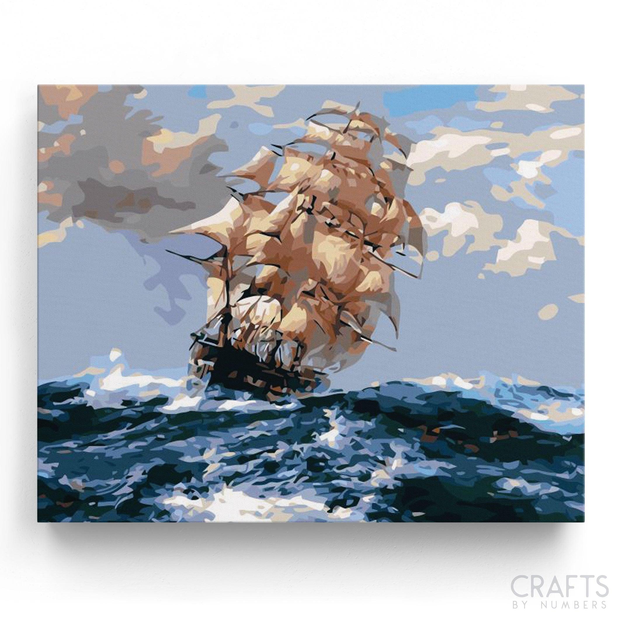 Abstract Sailing Ship | Painting by Numbers | Crafty by Numbers ...