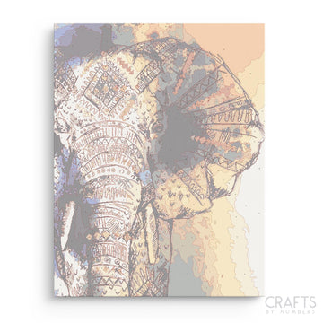 Elephant Paint By Numbers | Collection | Crafty by Numbers – Crafty By ...